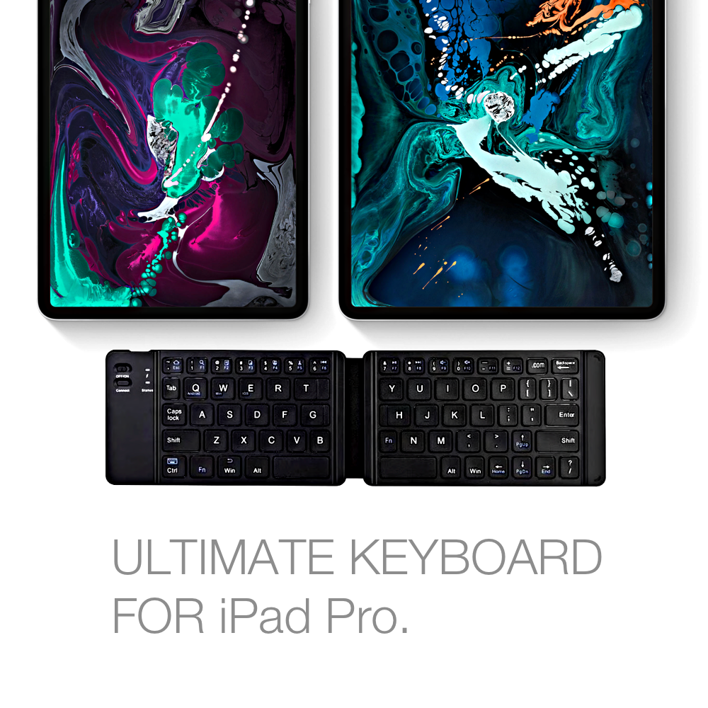 Foldable Keyboard For 2018 iPad Pro - Works With Windows, iOS, Mac ...